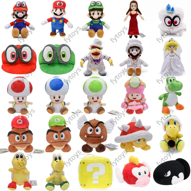 SUPER MARIO ODYSSEY Plush Toys Luigi Bowser Peach Cappy Goomba Stuffed ...