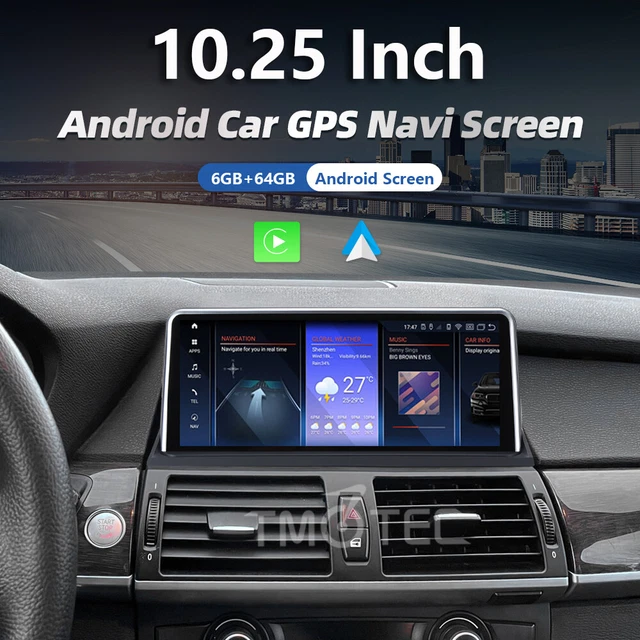 AUTORADIO GPS ANDROID 10,25" 4G WIFI 6G+64G per BMW X5 E70 X6 E71 CCC EUR 286,99 - PicClick IT
