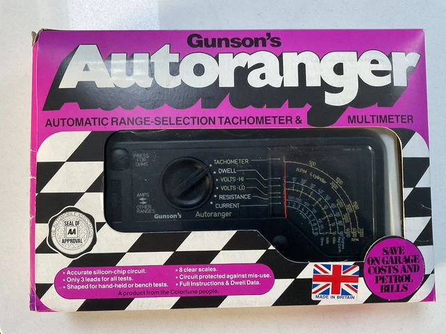 TACHIMETRO E MULTIMETRO a selezione gamma auto Gunson Autoranger ...