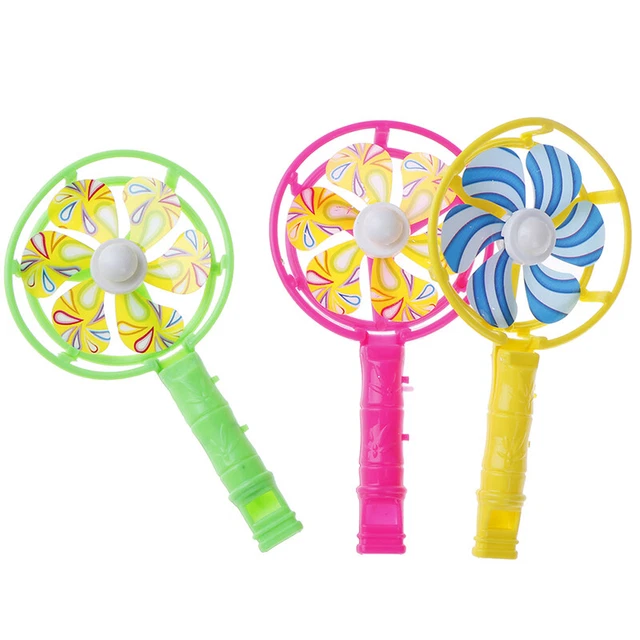 3PCS/SET CHILDREN PLASTIC Windmill Whistling Handle Toys Pinwheel*wl ...