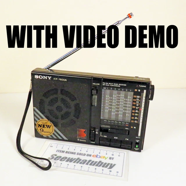 VINTAGE SONY ICF-7600A Multi Band Shortwave Radio - SW MW FM Tested ...