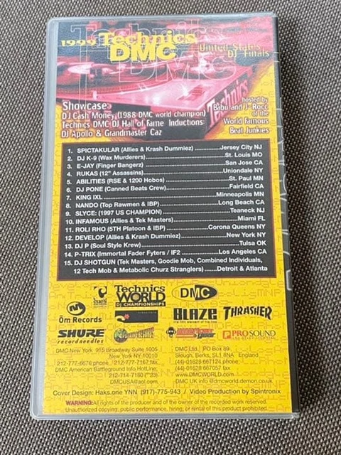 TECHNICS DMC 1999 VHS DJ Battle Performance Recording £72.44 - PicClick UK