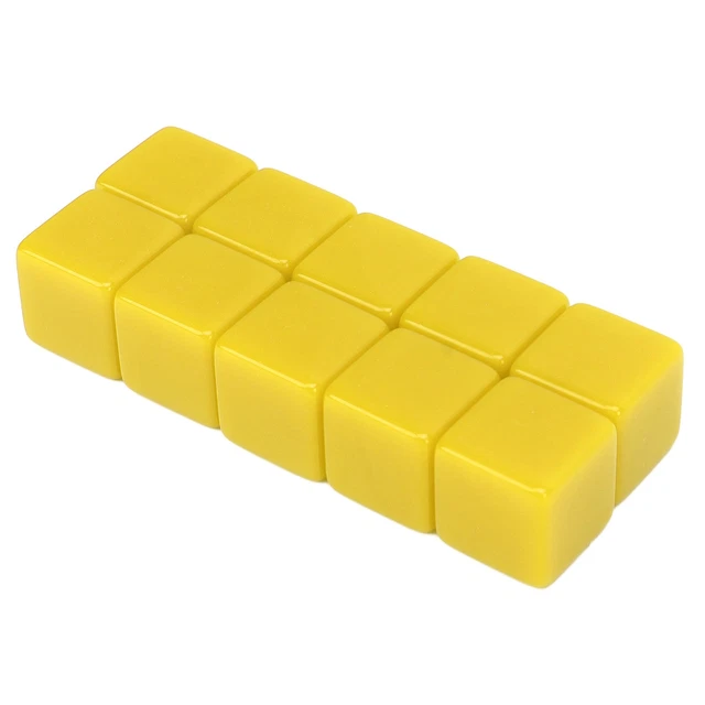 NEW (YELLOW)30 PCS 16mm Dice Set Six Sided Blank Dice Write On Cubes ...