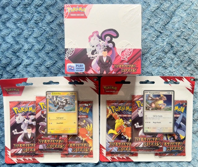 POKEMON DESTINED RIVALS: Booster Box & 3 Pack Blister Set. Brand New ...