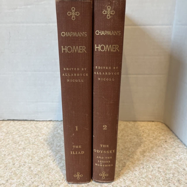 HOMER WORKS ILIAD Odyssey Ancient Greek Mythology Chapman 2 Volume 1956 ...