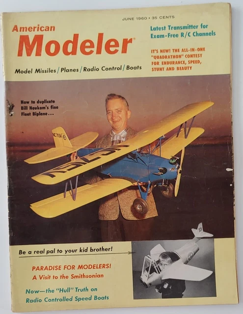 VINTAGE AMERICAN MODELER Magazine June 1960 Airplane Models £11.95 ...
