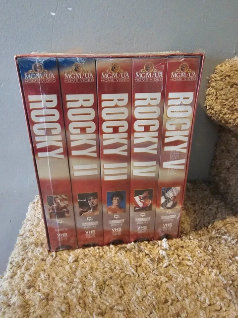 ROCKY COLLECTION 25TH Anniversary VHS Tape Set Rocky 1-5 Stallone ...