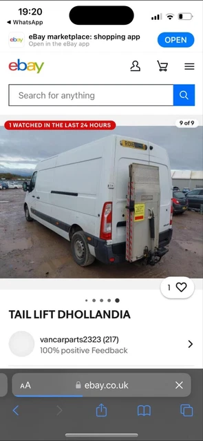 DHOLLANDIA VAN TAIL Lift 500kg folding tail lift, undermount, rear door ...