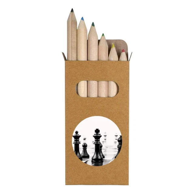 6 X 'CHESS Pieces On Board' Short Colour Pencils (PE00003877) £3.99 ...