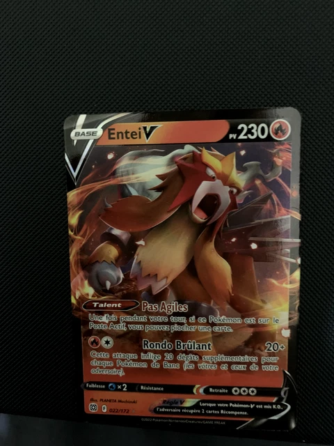 CARTE POKÉMON : Entei V 022/172 - E&B Stars Étincelantes - Ultra Rare ...