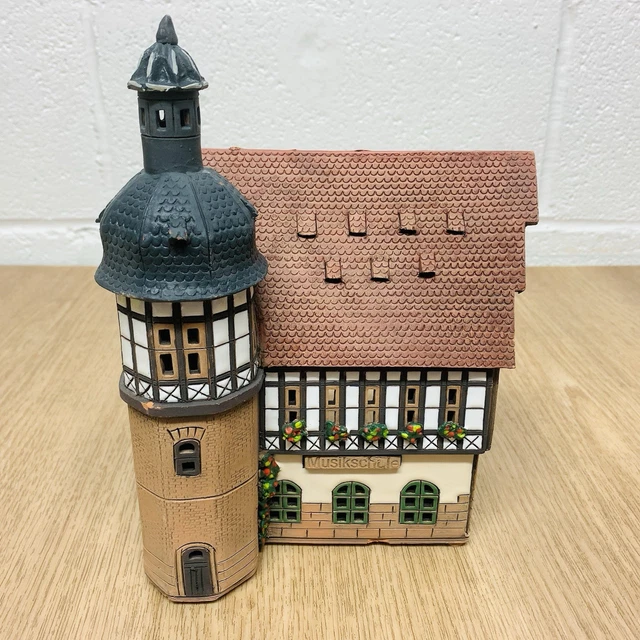 KASTEL HAUS KERAMIK Ceramic German House Music School Tea Light Holder ...