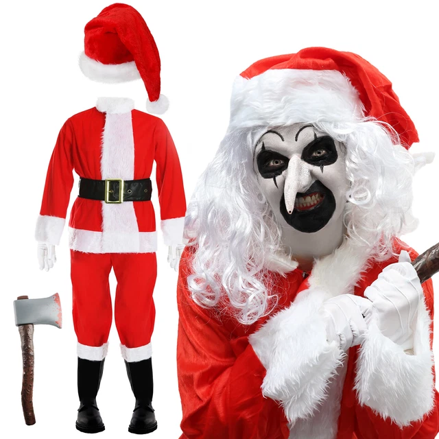 TERRIFIER COSTUME 2 Art the Clown Cosplay Halloween Fancy Dress Santa ...