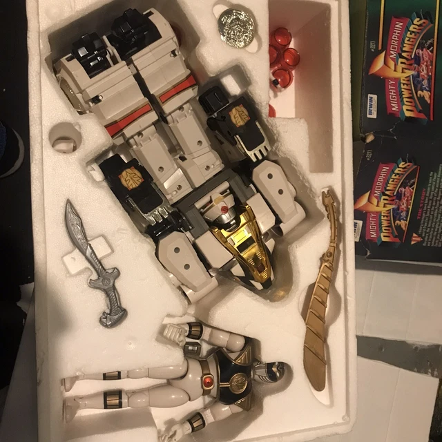 MIGHTY MORPHIN POWER Rangers White Tigerzord Bandai 1993 Boxed 90s £180 ...
