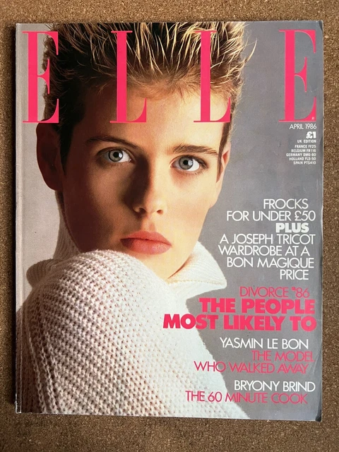 ELLE UK MAGAZINE Jenny Howarth April 1986 Vintage British Fashion £19. ...