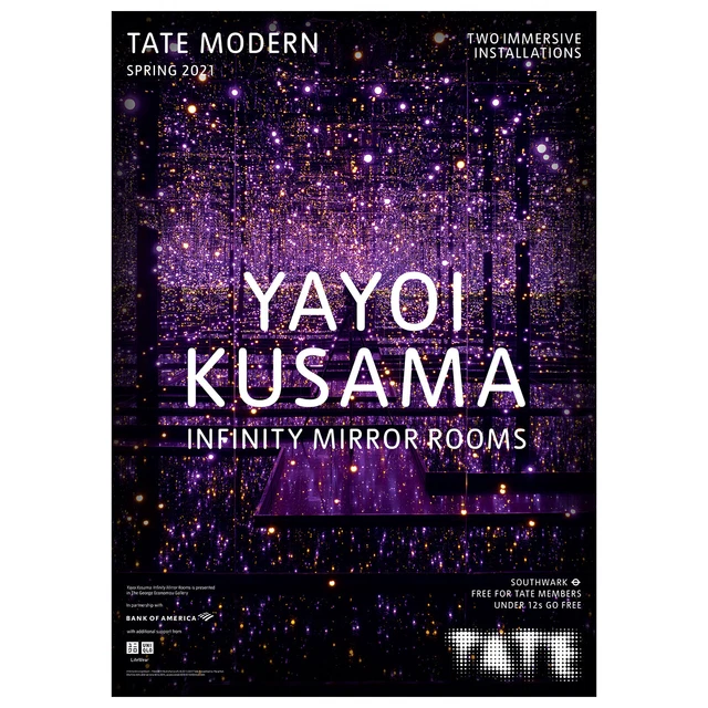 YAYOI KUSAMA 'INFINITY Mirror Rooms' A2 Large Poster £10.00 - PicClick UK