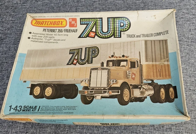 MATCHBOX AMT PETERBILT 359/FRUEHAUF 1:43 scale model truck kit PK-7101 ...