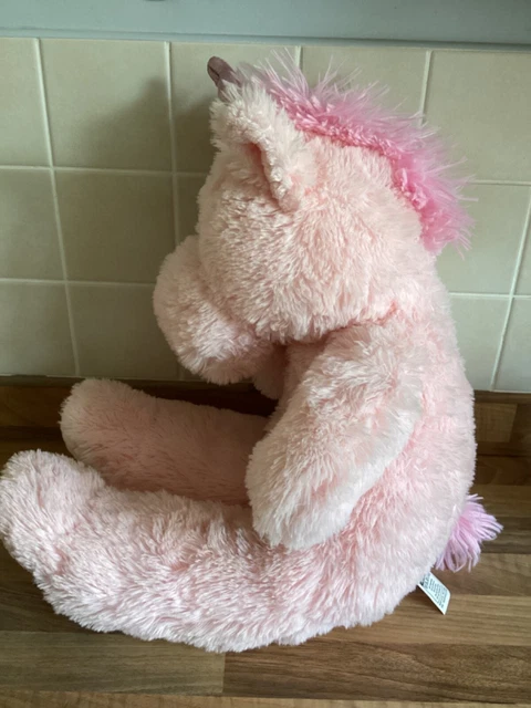 ASDA LARGE PINK Unicorn 24” Plush Super Soft Toy Cuddly Comforter £8.99 ...