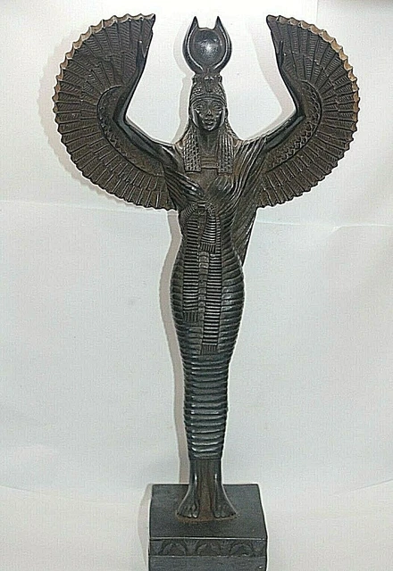 RARE ANCIENT EGYPTIAN ANTIQUE BIG ISIS Wings Statue Stone Old Egyptian ...