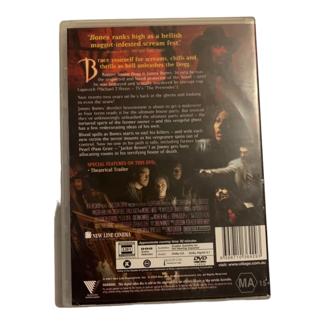 BONES (DVD FILM 2002 PAL Region 4) Snoop Dogg, Pam Grier EUR 10,88 - PicClick FR