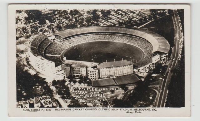 MELBOURNE CRICKET GROUND, Olympic Stadium, 1956, Victoria, Old Postcard ...