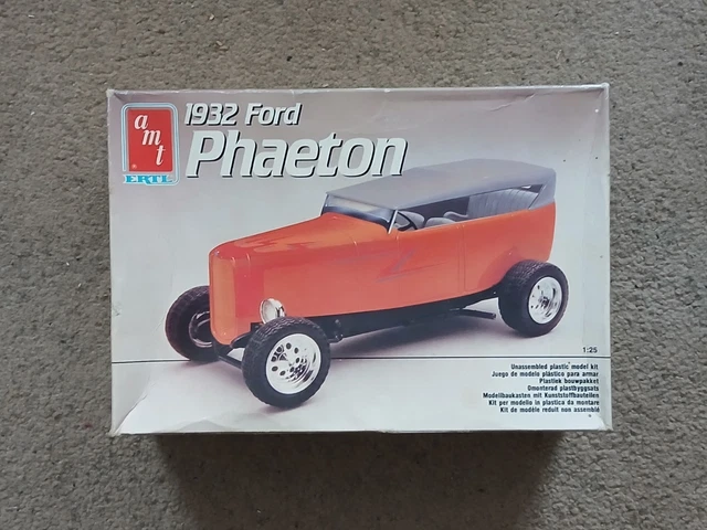 AMT 1/25 SCALE 1932 Ford Phaeton model kit - boxed,part built,a/f;#6899 ...