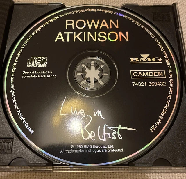 ROWAN ATKINSON - Live in Belfast - CD Album - 1980/1996 BMG Canada ...