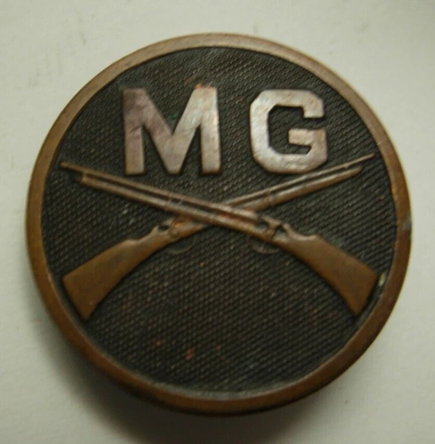 WW1 US ARMY Machine Gun Infantry Enlisted Collar Disk - MG Above Rifles ...