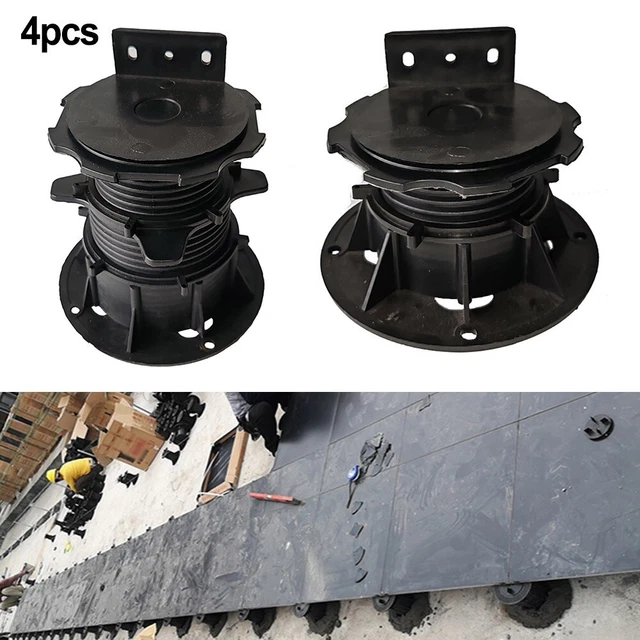 HEAVY DUTY ADJUSTABLE Decking Pedestal Bearing Riser Foot 4 Pack 47mm ...