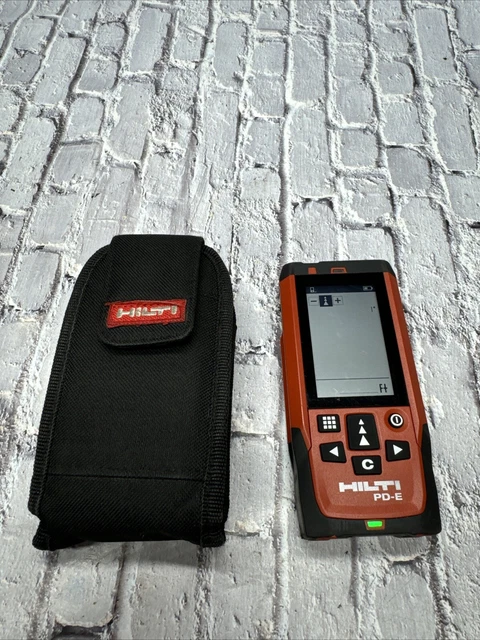 HILTI (PD-E) LASER Range Meter Distance Measuring Tool w/ Case - Pre ...