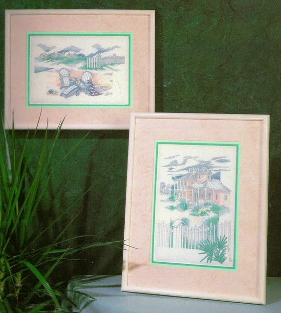 COTTAGES BY THE Sea Cross Stitch Chart - Holiday, Beach, Artist Paul ...