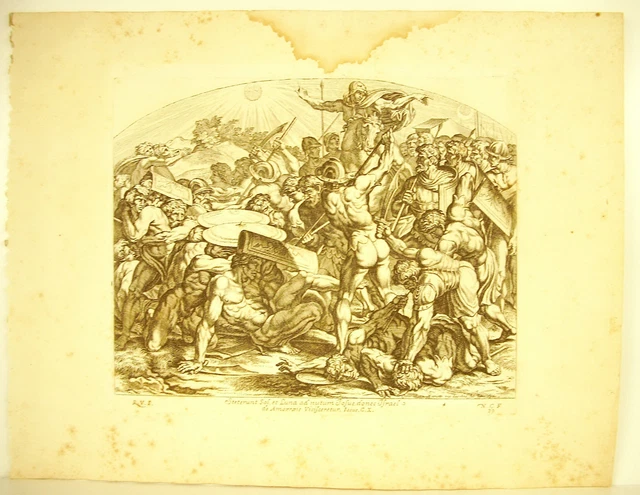 BATTLE OF GIBEON Joshua C x La Bible Nicolas Chaperon 1649 a Raphael ...