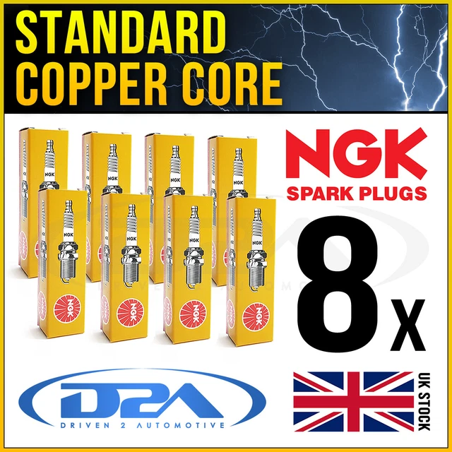 8X NGK BKR6EK (2288) Standard Spark Plugs For BMW 840 4.0 07/93-->01/97 ...