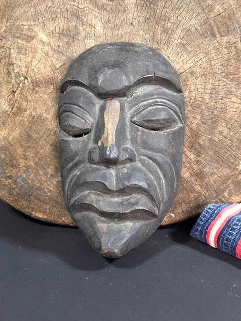 OLD NAPAL CARVED Wooden Mask …beautiful collection and display piece ...