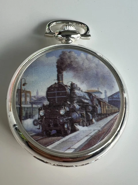 MECHANICAL SKELETON SKELETON Pocket Watch Pocket Watch Running Railroad ...