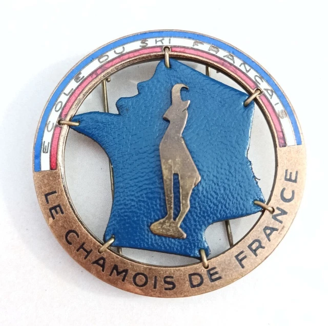 MÉDAILLE INSIGNE LE CHAMOIS DE FRANCE ESF ECOLE DU SKI modèle 1945 EUR ...