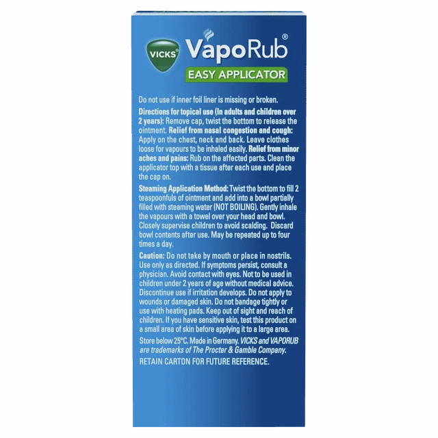 [BB 06/2024] VICKS VapoRub Easy Applicator 35g Relieves Cough Nasal ...