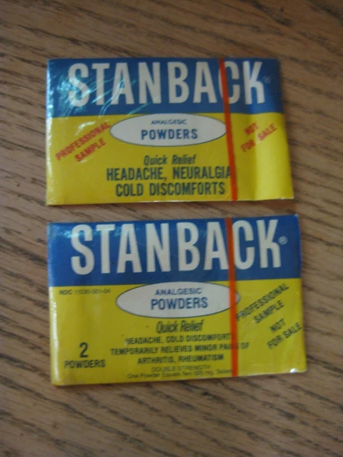 ADVERTISING COLLECTIBLE STANBACK Analgesic Powders 2 Professional ...