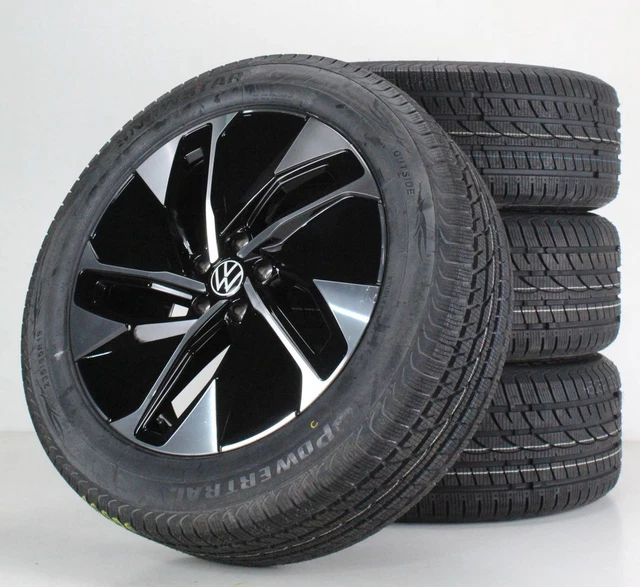 VW ID.4 & ID.5 Winter Wheels 19 Inch Alloy Rims Hamar Black Smooth Rims ...