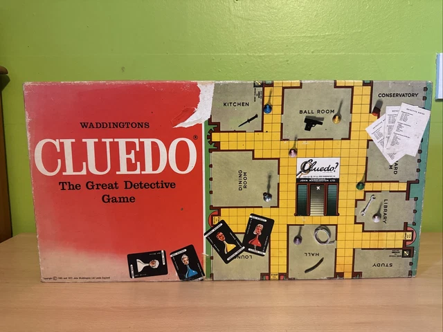 CLUEDO BOARD GAME 1965 Waddington's Vintage Retro Original 100% ...