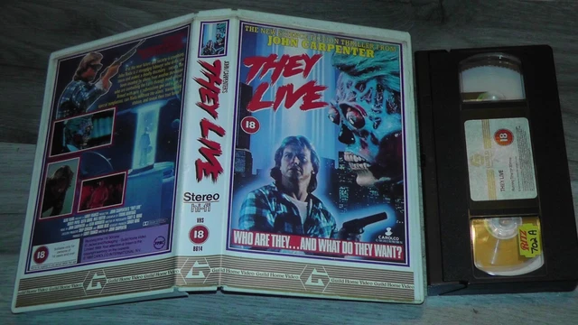 THEY LIVE VHS Video Tape Big Box Ex Rental Guild Reversible Sleeve £14. ...