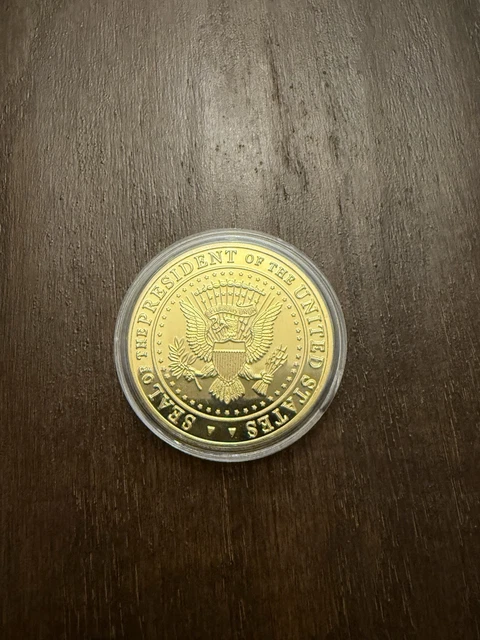 PRESIDENTIAL SEAL -2025 -2029 - Trump Challenge Coin - Gold Colored-New ...