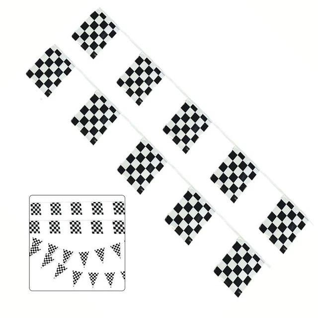 DRAPEAUX CARREAUX noir et blanc fanion banni re de course pour les ...