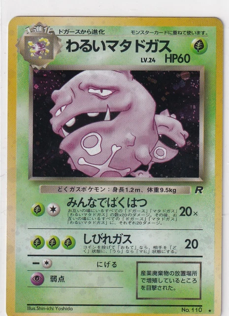 POCKET MONSTERS MAPPA Pokemon Team Razzo Nr. 110 Dunkles Smogmog Holo ...