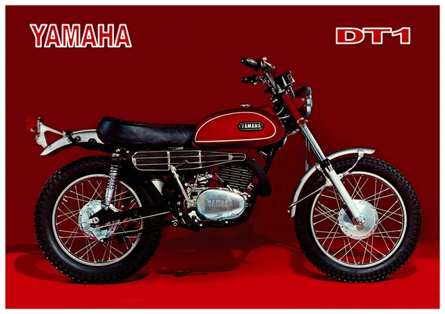 YAMAHA POSTER DT1 C 250cc Trail 1970 Superb Suitable 2 Frame DT1-C DT1C ...