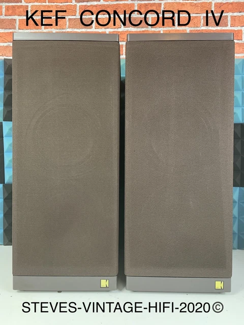 KEF CONCORD IV Sp1146 Brown 3-Way 100W 8Ω Ultra Rare N/Mint Refur8 L@@K ...