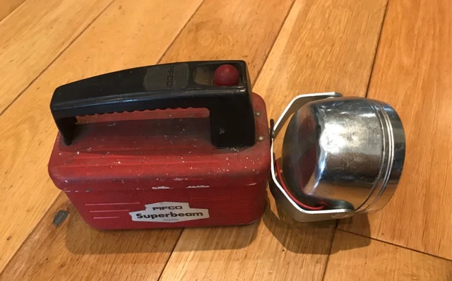 VINTAGE PIFCO HONG KONG SUPER BEAM TORCH 1960s RETRO CAR EMERGENCY LAMP ...