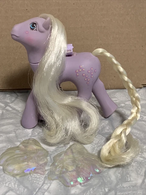 1986 G1 MY Little Pony "Flutter Forget Me Not" avec ailes MLP EUR 36,47 ...
