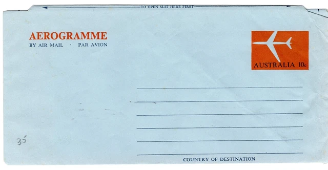 1971. AEROGRAMME. 10C Jet New Longer Format. Unused. $8.50 - PicClick AU