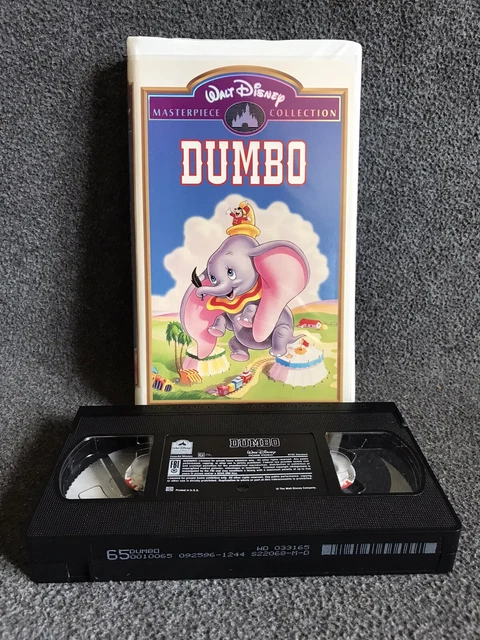 WALT DISNEY DUMBO Masterpiece Collection White Clamshell VHS Home Video ...
