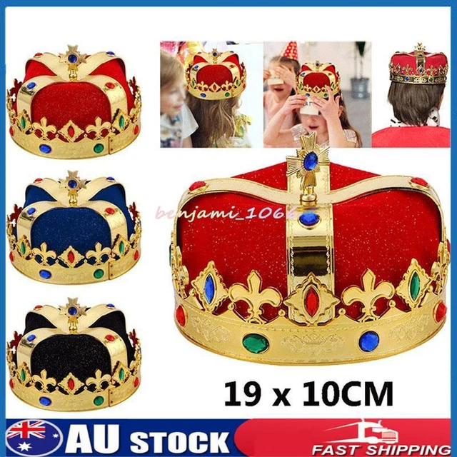ROYAL CROWN EMPEROR King Queen Princess Hat Kids Prom Costume Stage ...